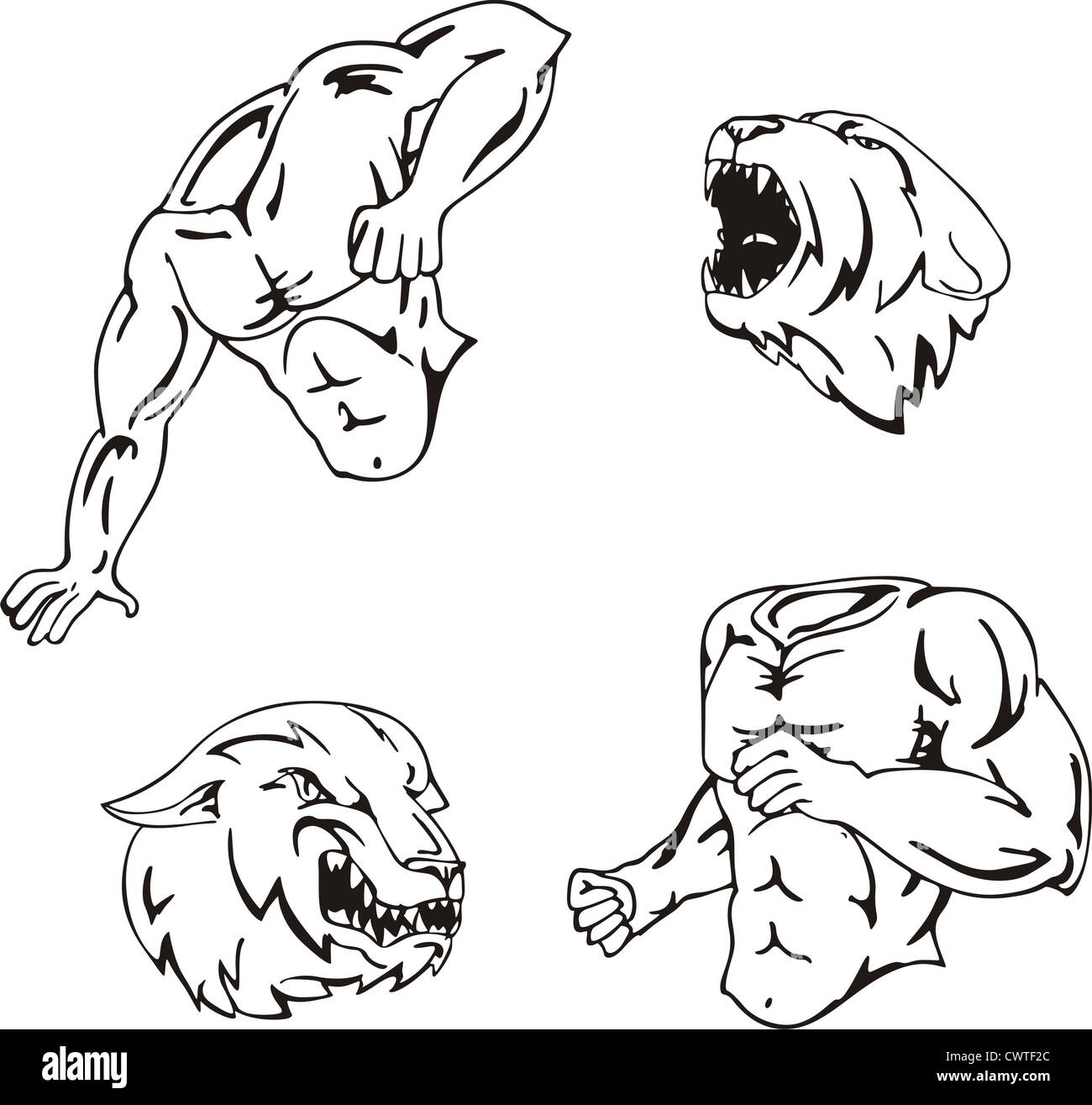 Vectort set of mascot templates Stock Photo - Alamy