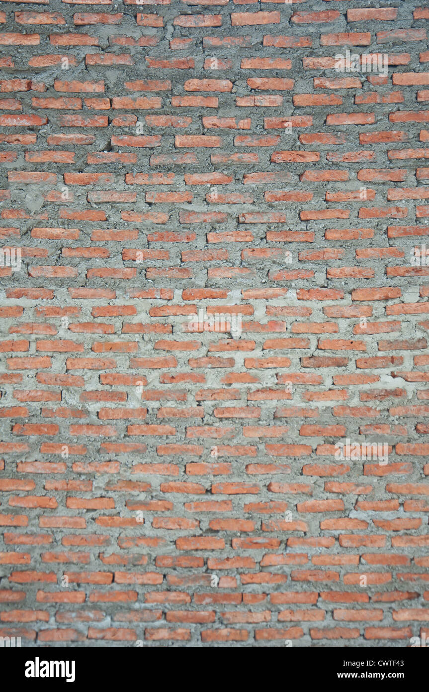 new brick wall from construction Stock Photo - Alamy