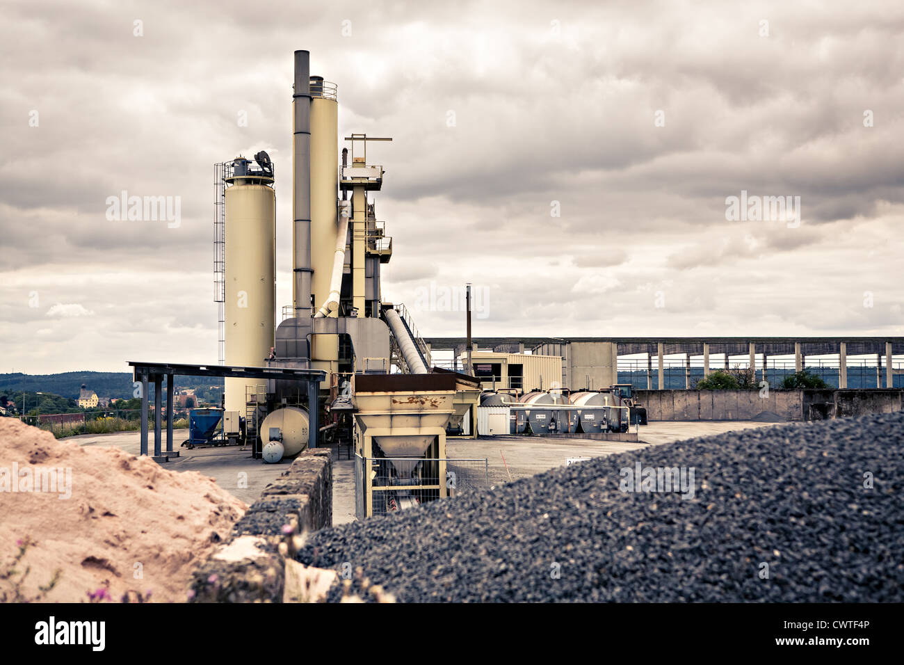 An old small factory in front of sky Stock Photo - Alamy