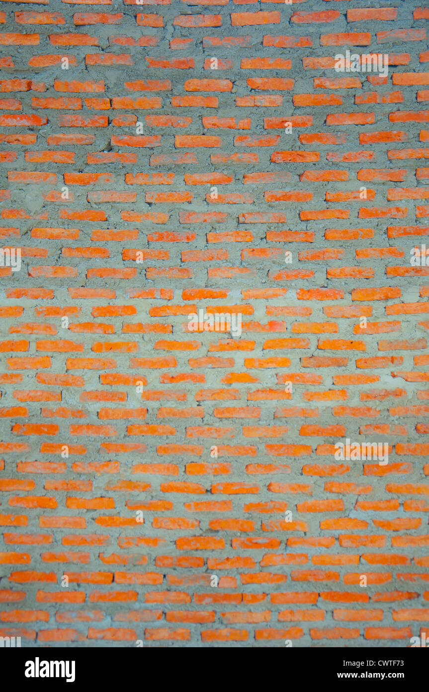 new brick wall from construction Stock Photo - Alamy