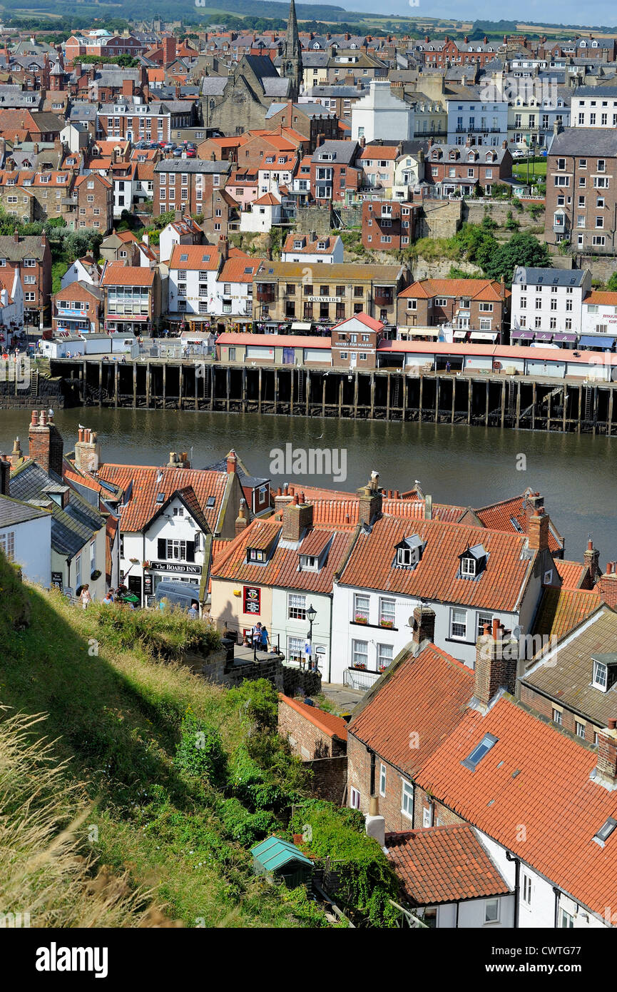 whitby town north yorkshire england uk Stock Photo - Alamy