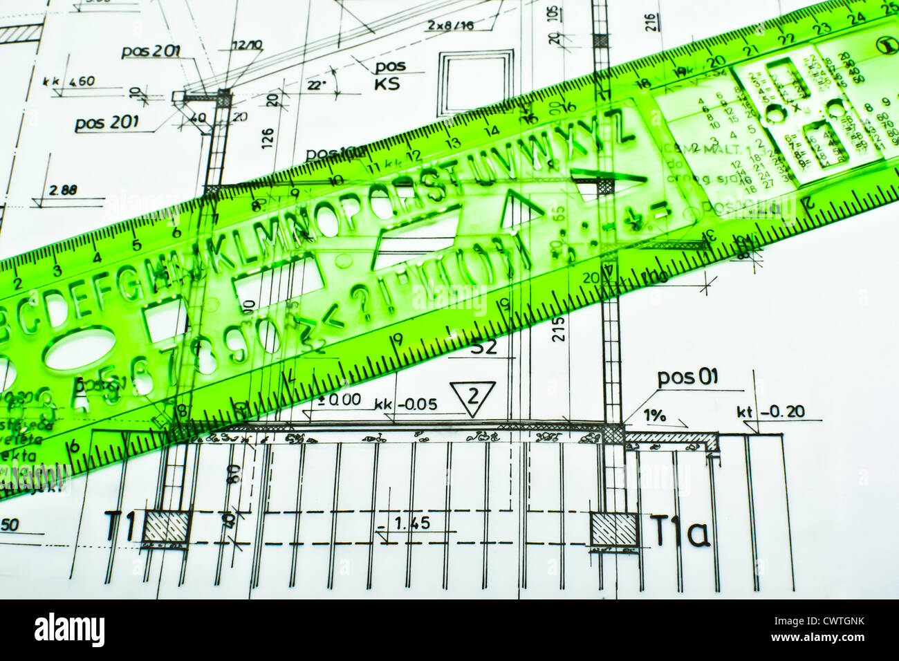 Architect Plan Blueprints Close Up Stock Photo Alamy