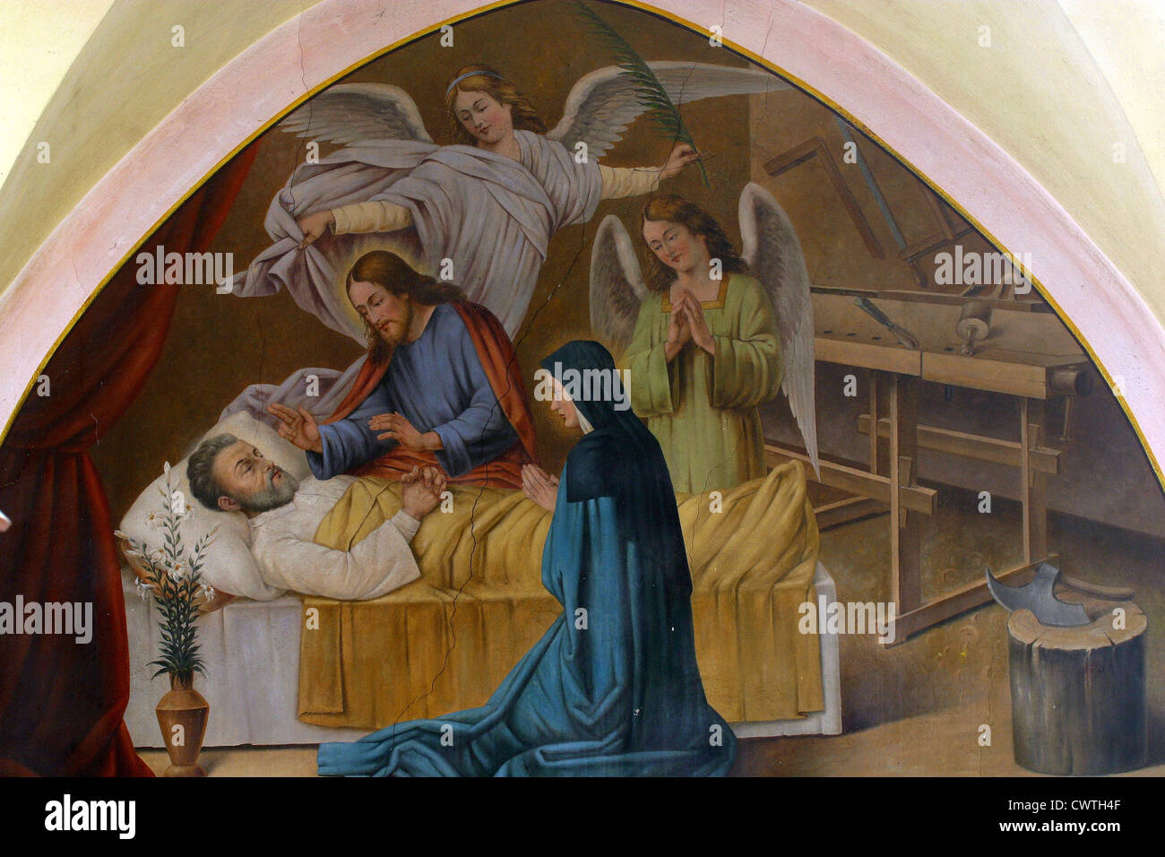 The death of St. Joseph Stock Photo - Alamy