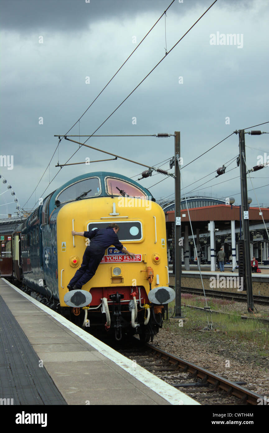 Class 55 deltic diesel locomotive hi-res stock photography and images ...