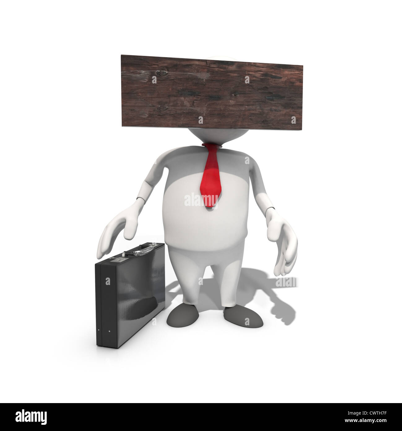 Blockheaded anthropomorphic Businessmen, CGI Stock Photo - Alamy