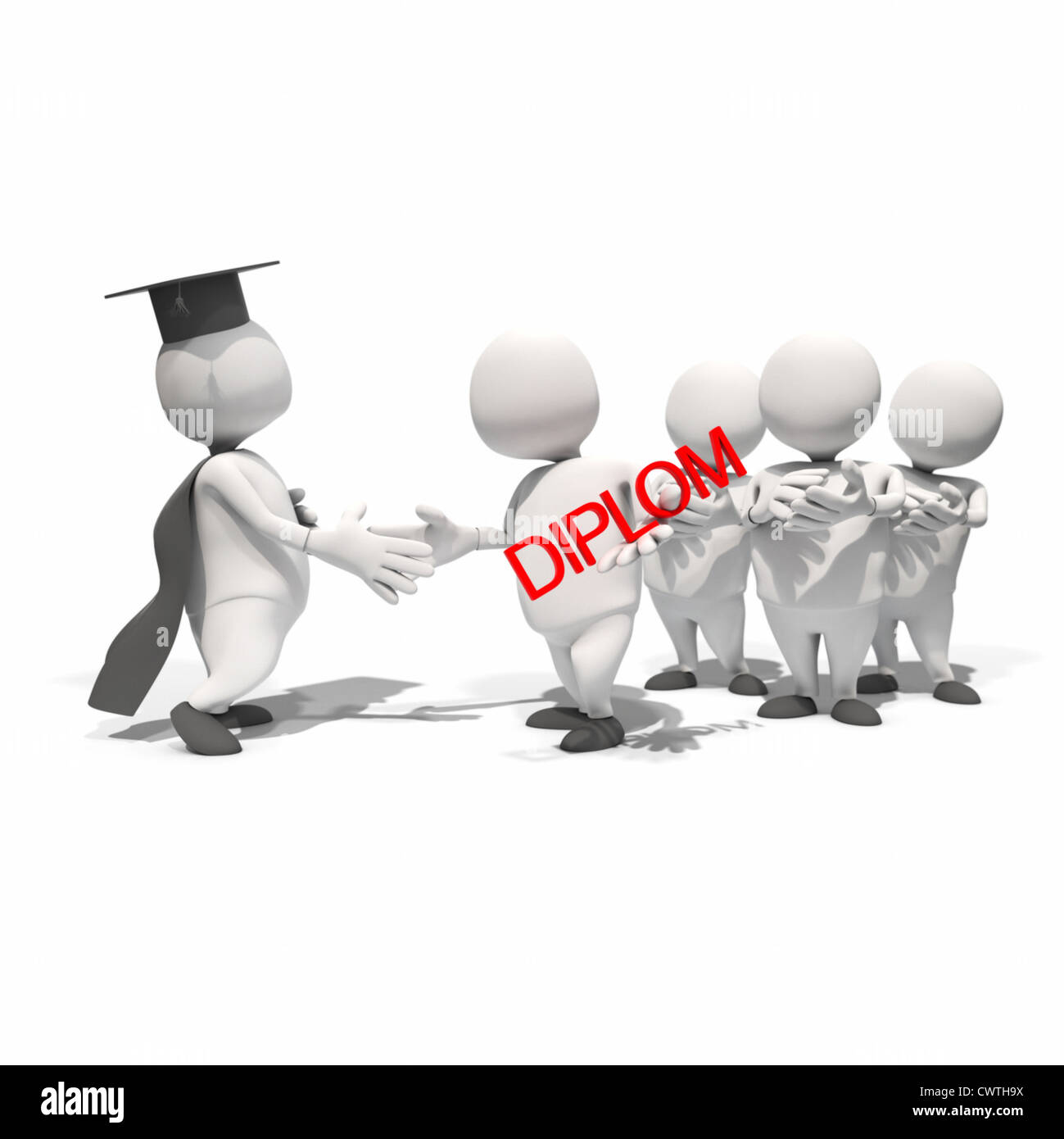 Diploma handshake Cut Out Stock Images & Pictures - Alamy