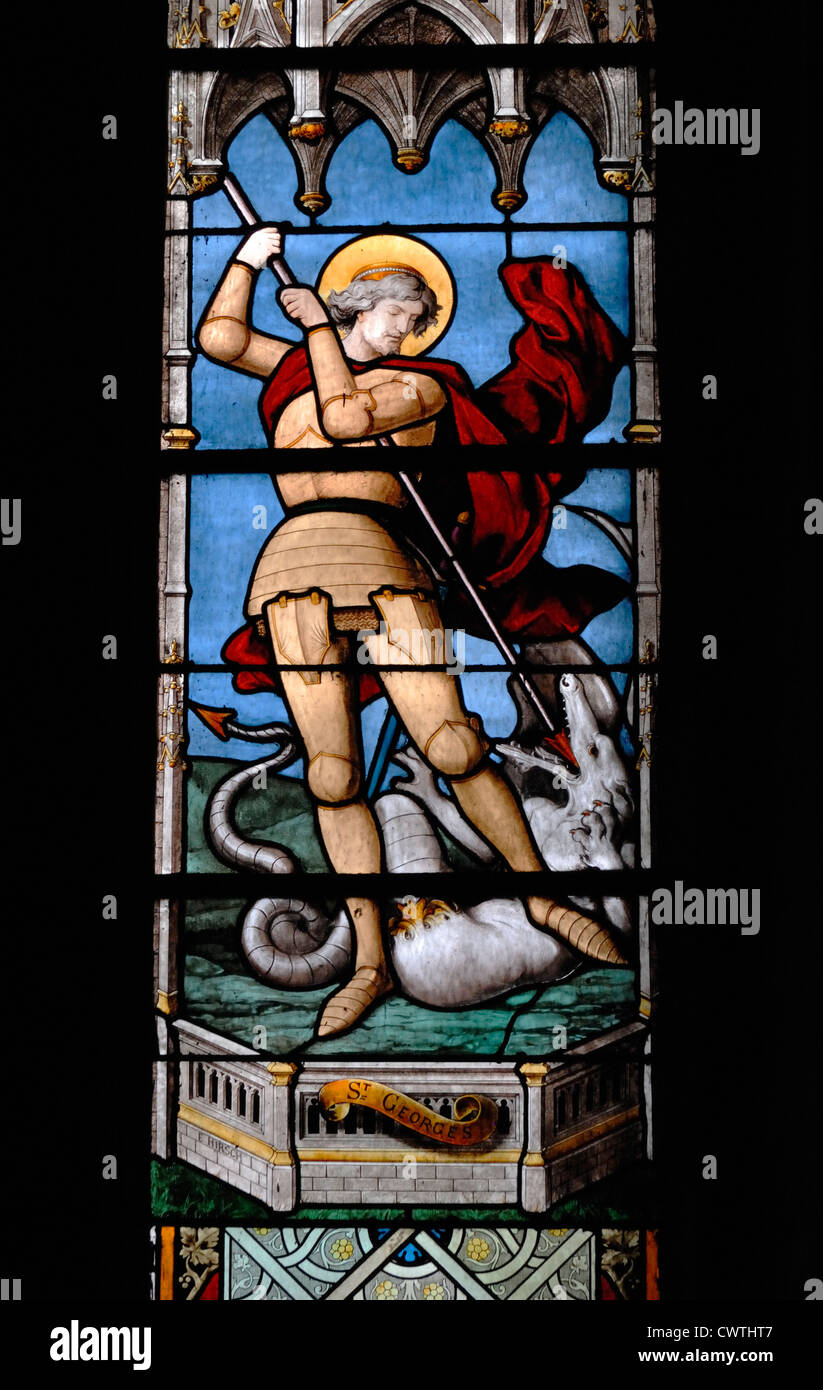 Saint george stained glass window hi-res stock photography and images ...