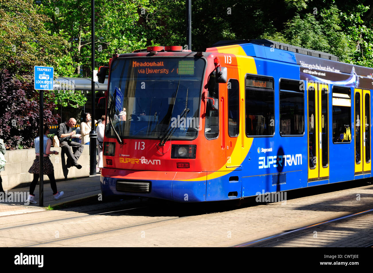 Sheffield City Super Tram Stock Photo - Alamy