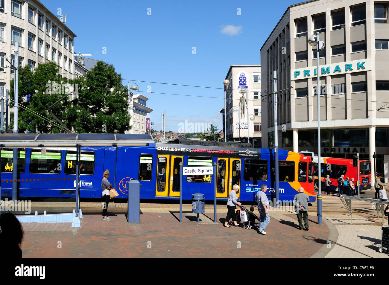 Sheffield City Super Tram Stock Photo - Alamy