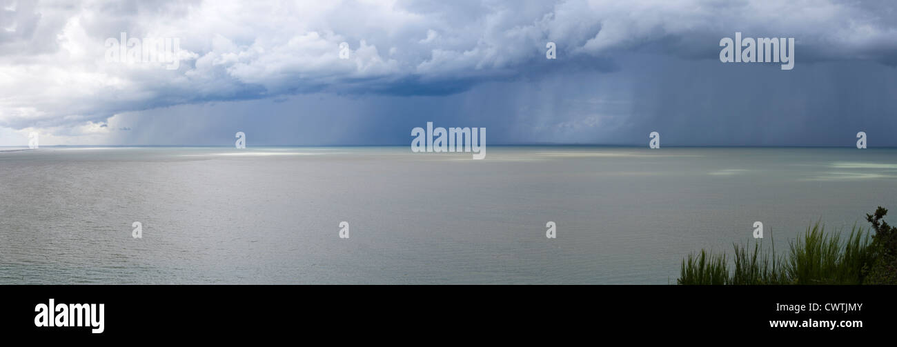 Storm Clouds over the Sea Panorama Stock Photo - Alamy