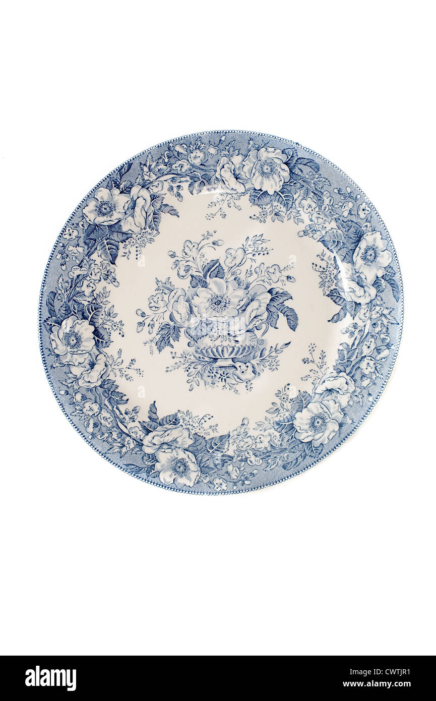 picture of antique plate in front of a white background Stock Photo - Alamy