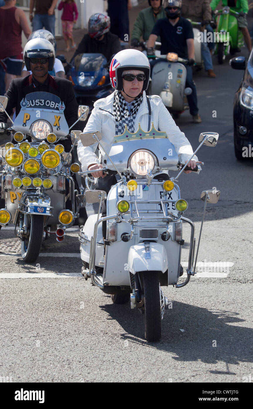 Scooter Rally at the Isle of Wight Stock Photo - Alamy