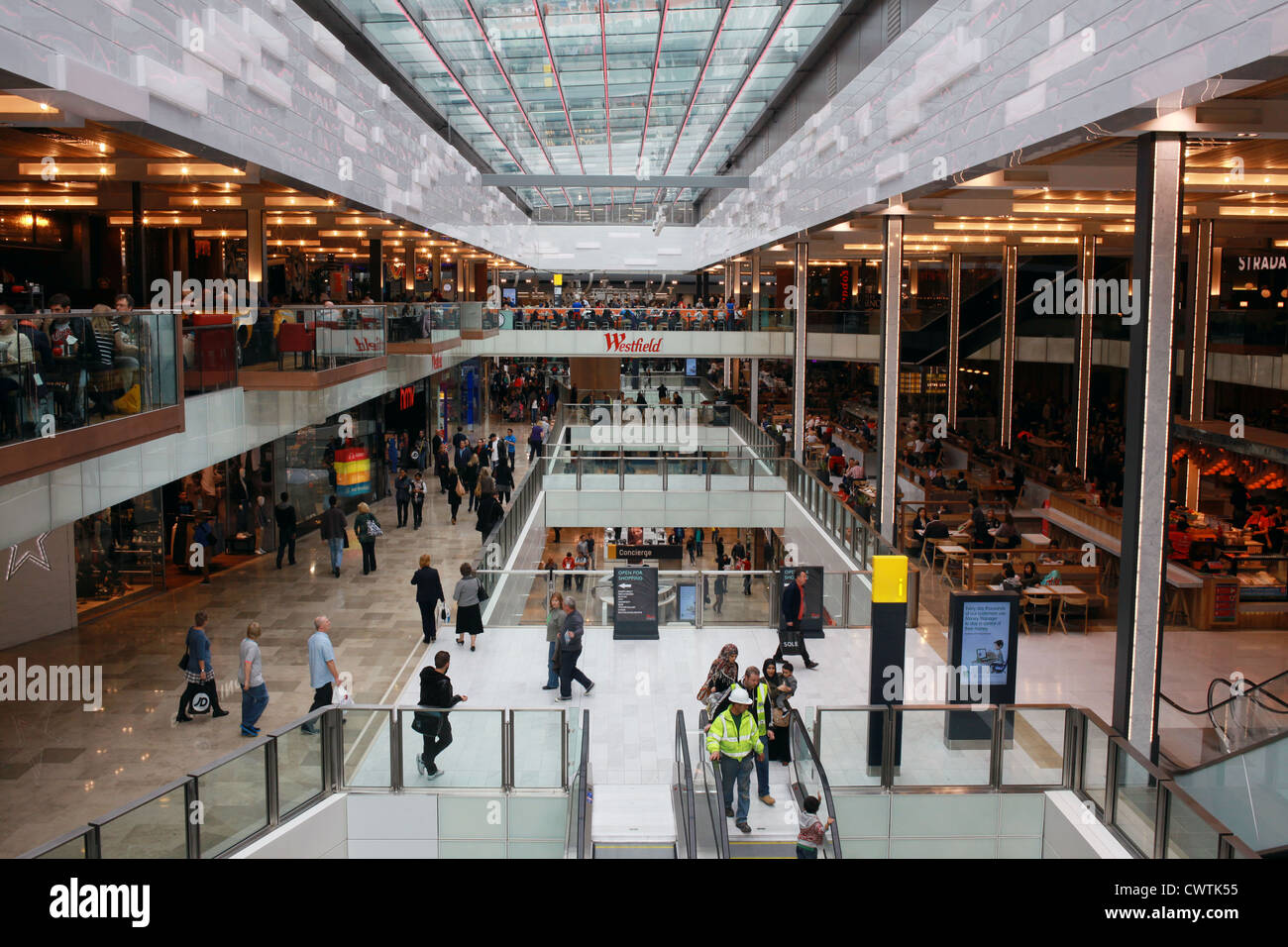 Westfield london interior hi-res stock photography and images - Alamy