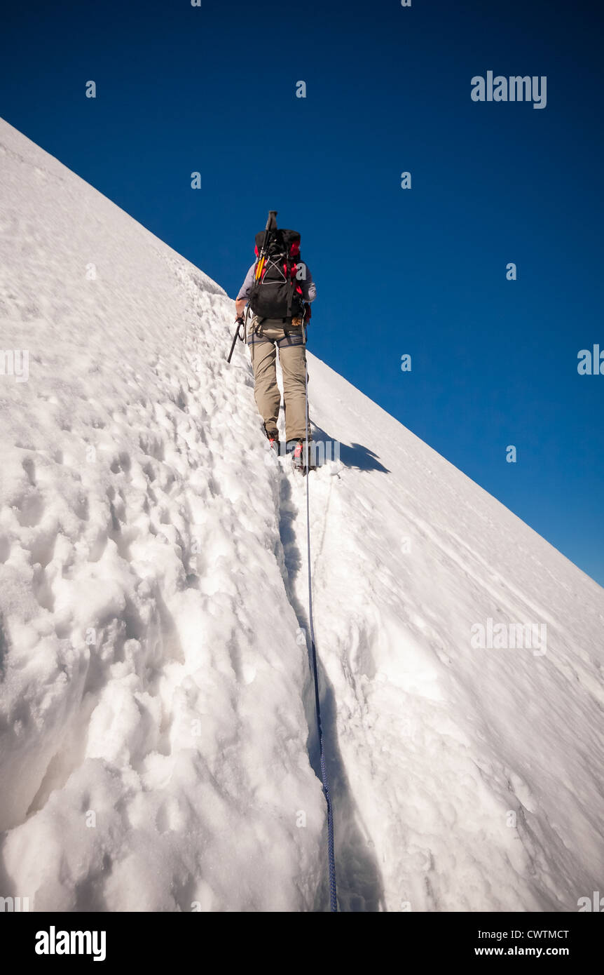 People hiking up steep slope hi-res stock photography and images - Alamy