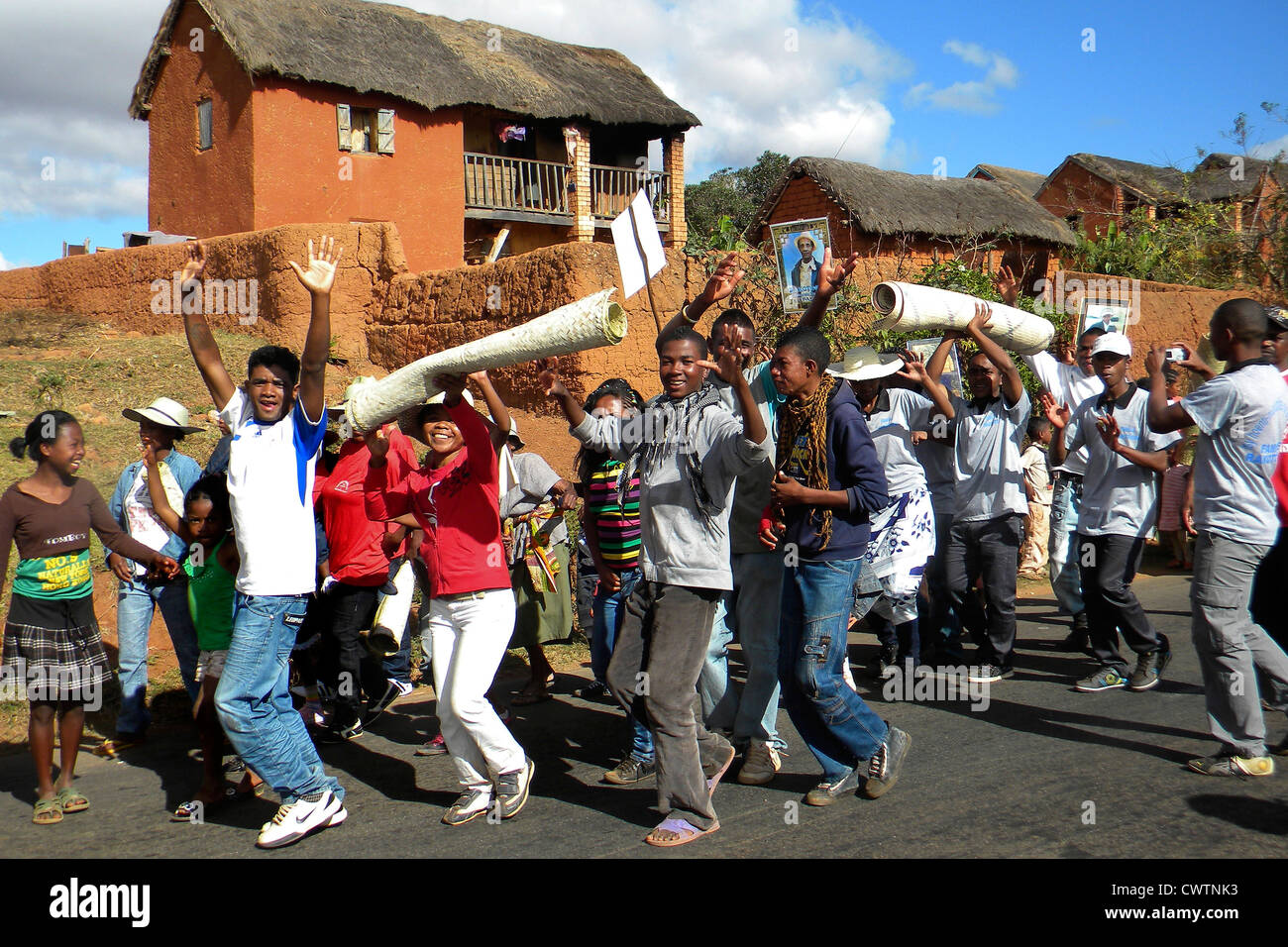 Madagascar, Antananarivo, Famadihama funeral cerimony Stock Photo - Alamy