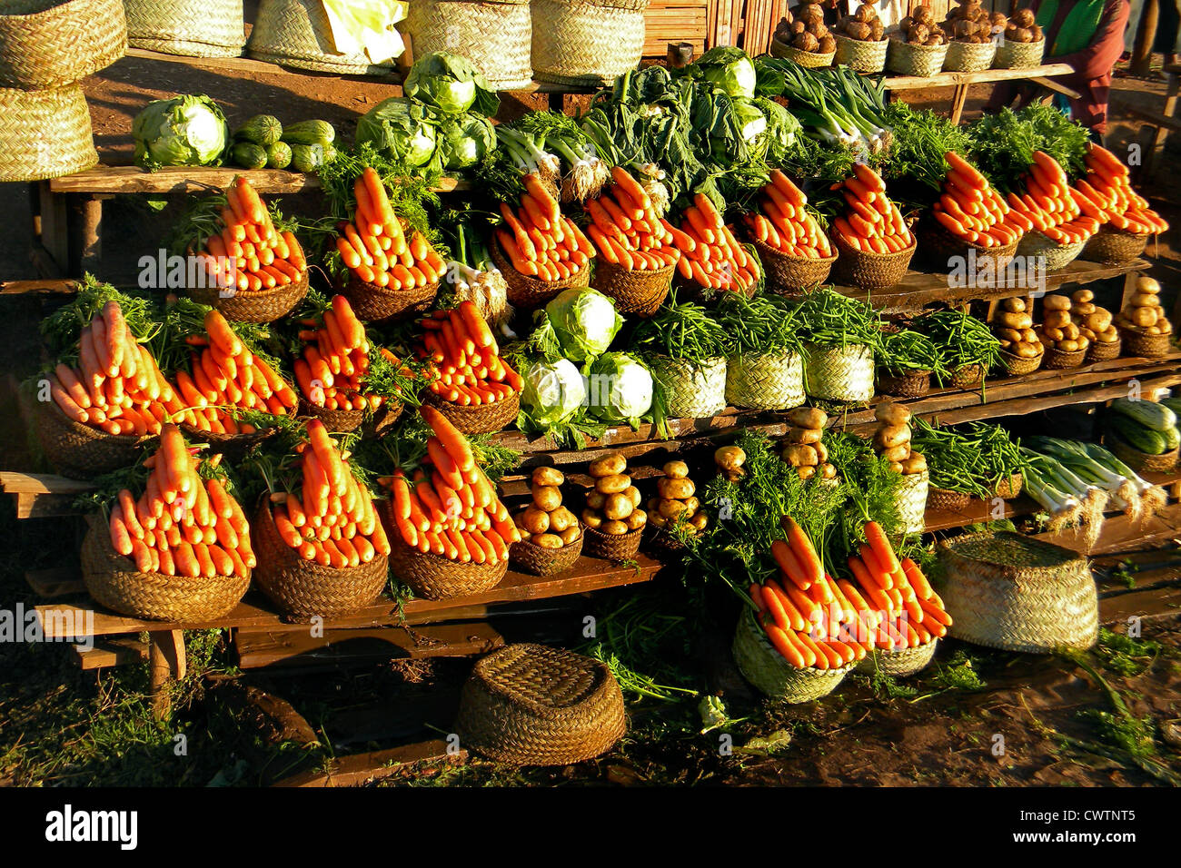 Madagascar, Antananarivo, vegetables market Stock Photo - Alamy