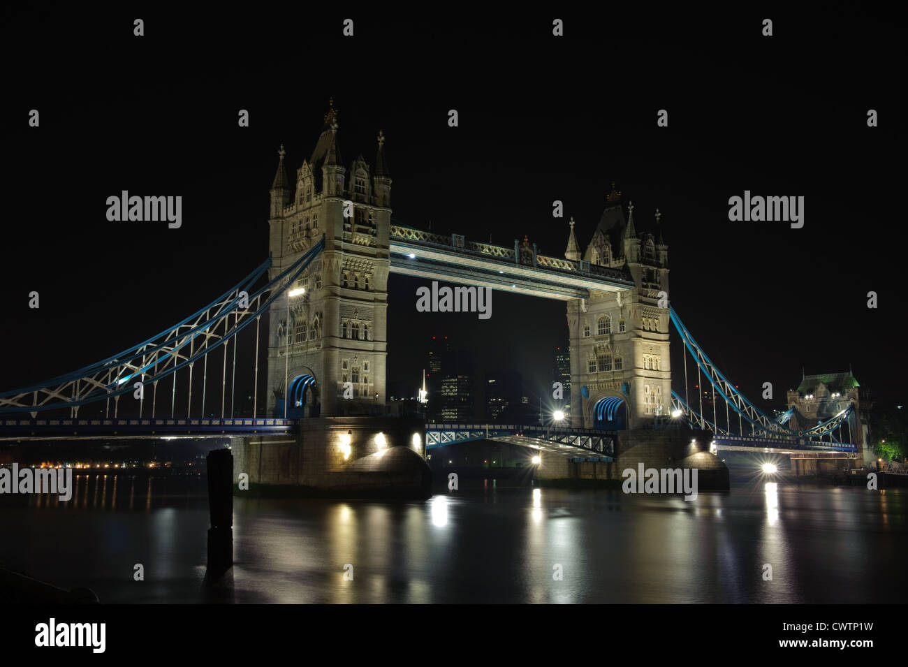 Tower Bridge at Night Stock Photo - Alamy