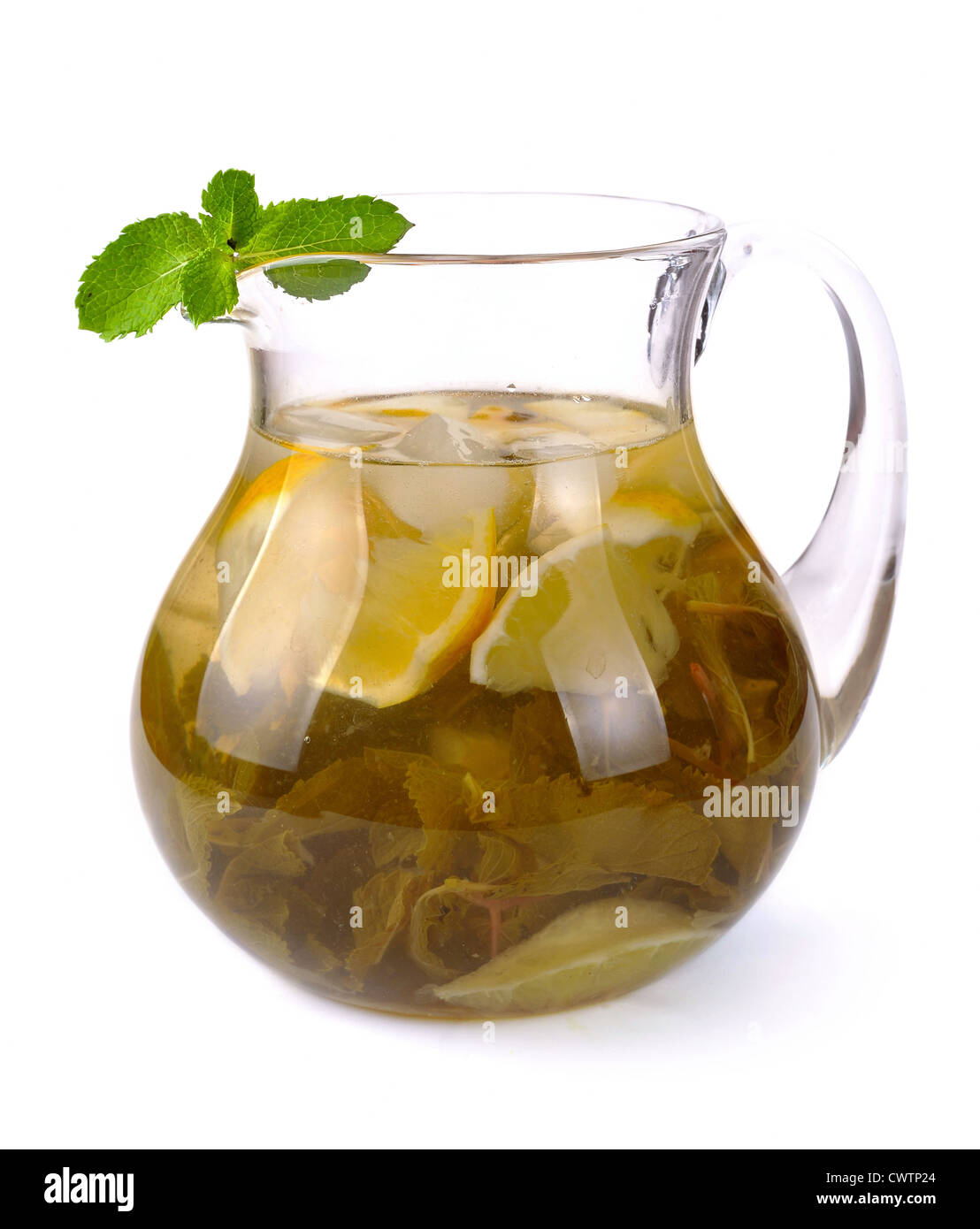 Lemonade juice lemon mint Cut Out Stock Images & Pictures - Alamy