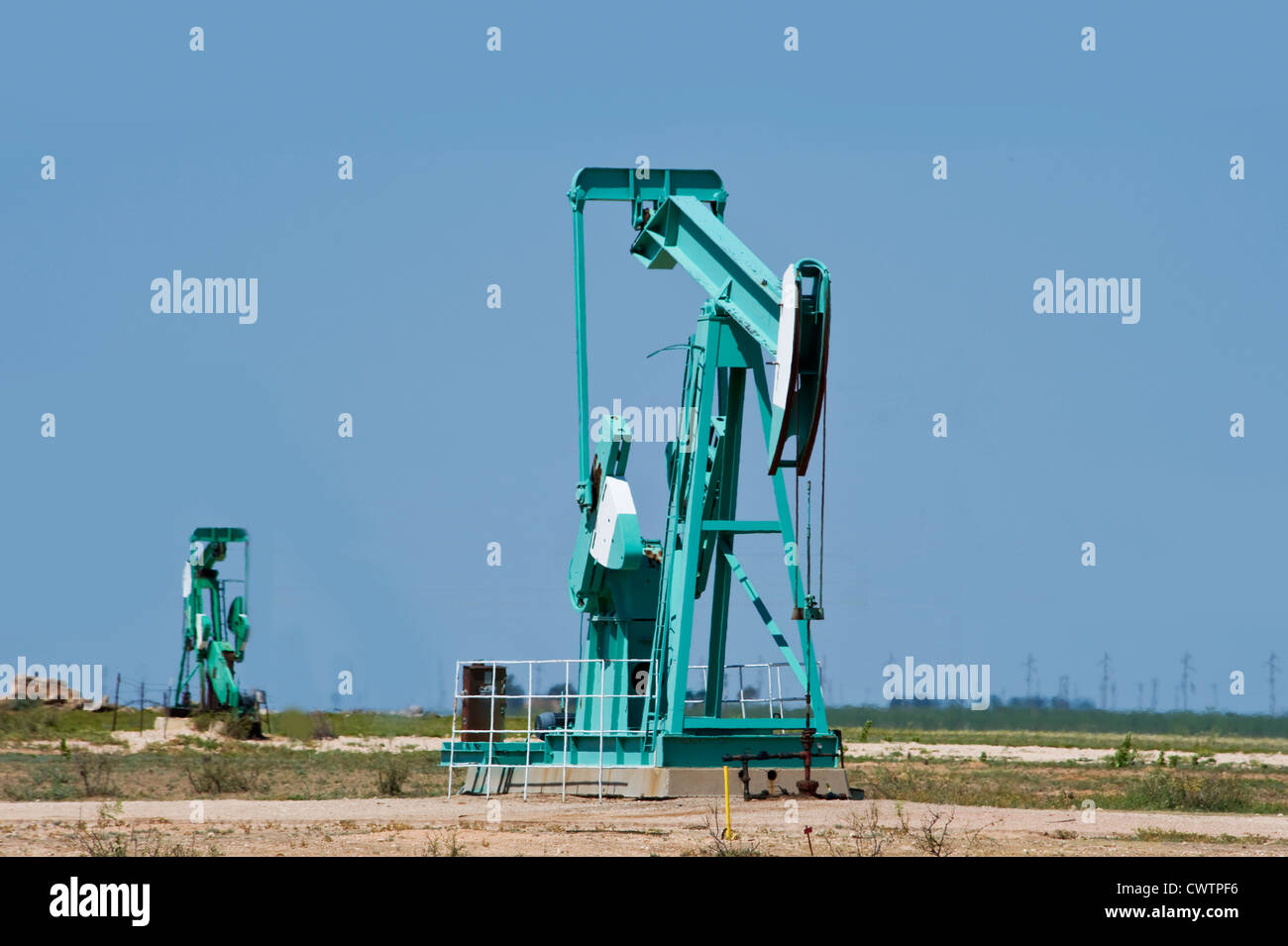 Texas Oil Well Pumper Stock Photo - Alamy