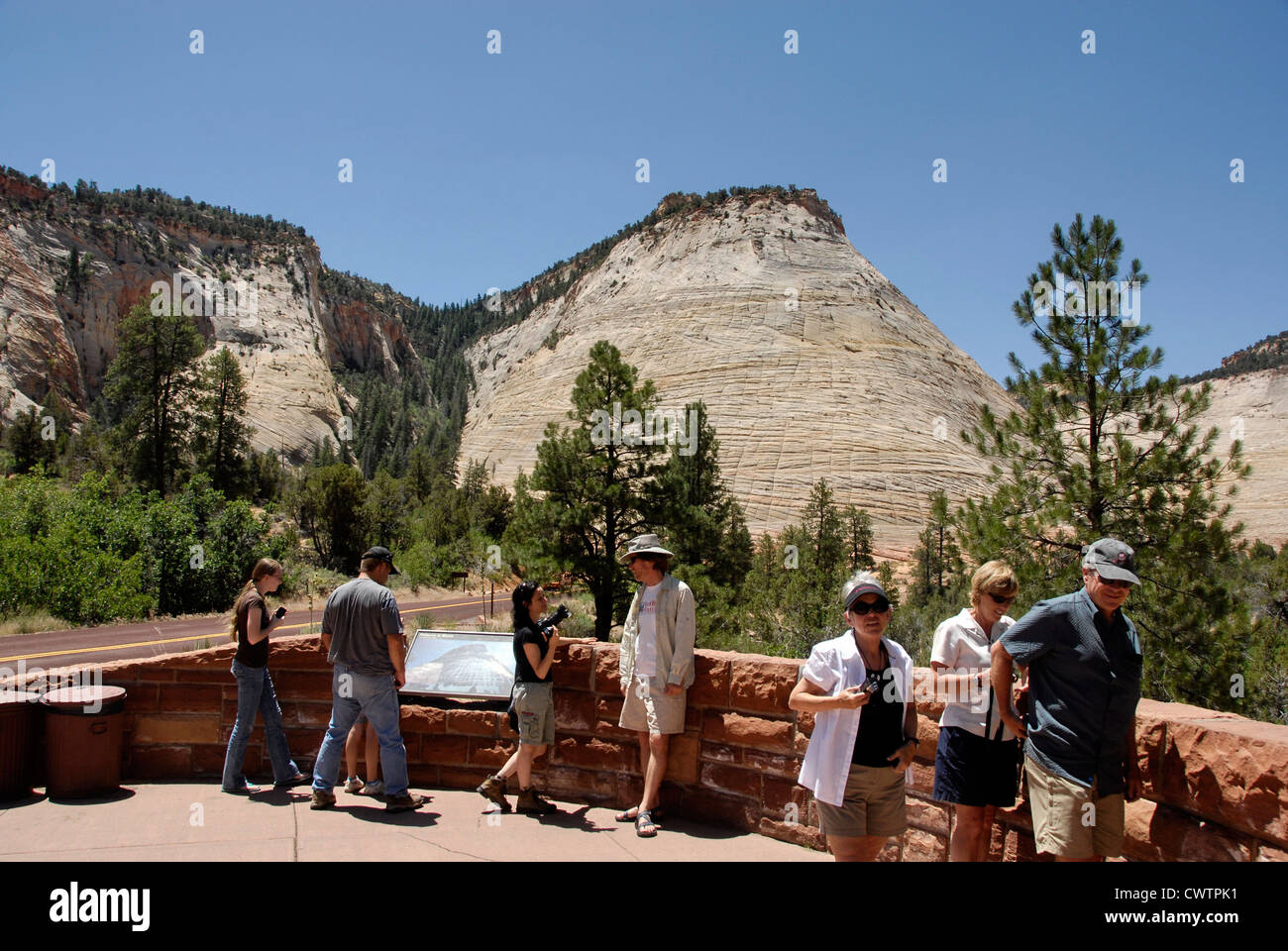 Checkerboard Mesa in Zion National Park in Southwestern Utah Stock ...