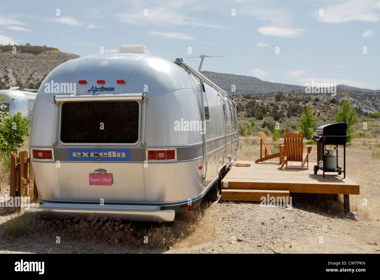 Shooting Star Drive-In Airstream Park in Escalante, Utah Stock Photo ...