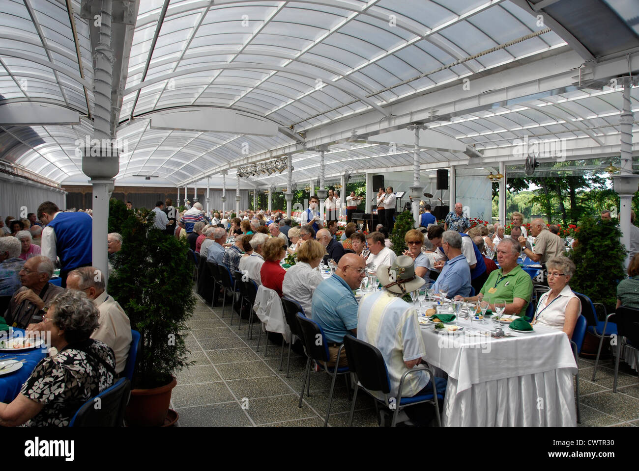 Folkloric show at the Pescarus Restaurant in Bucharest, Romania Stock ...