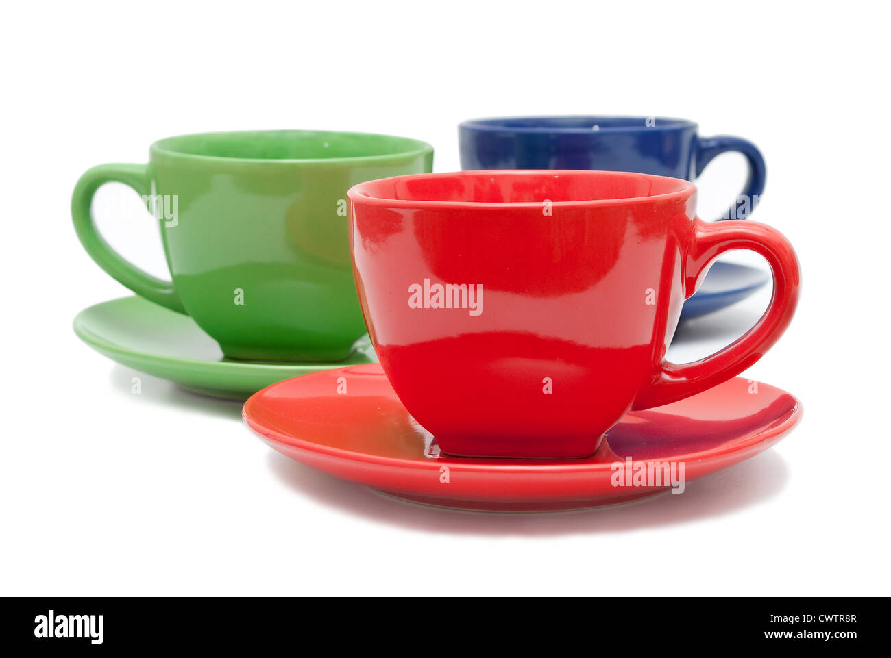 Three tea cups Stock Photo - Alamy