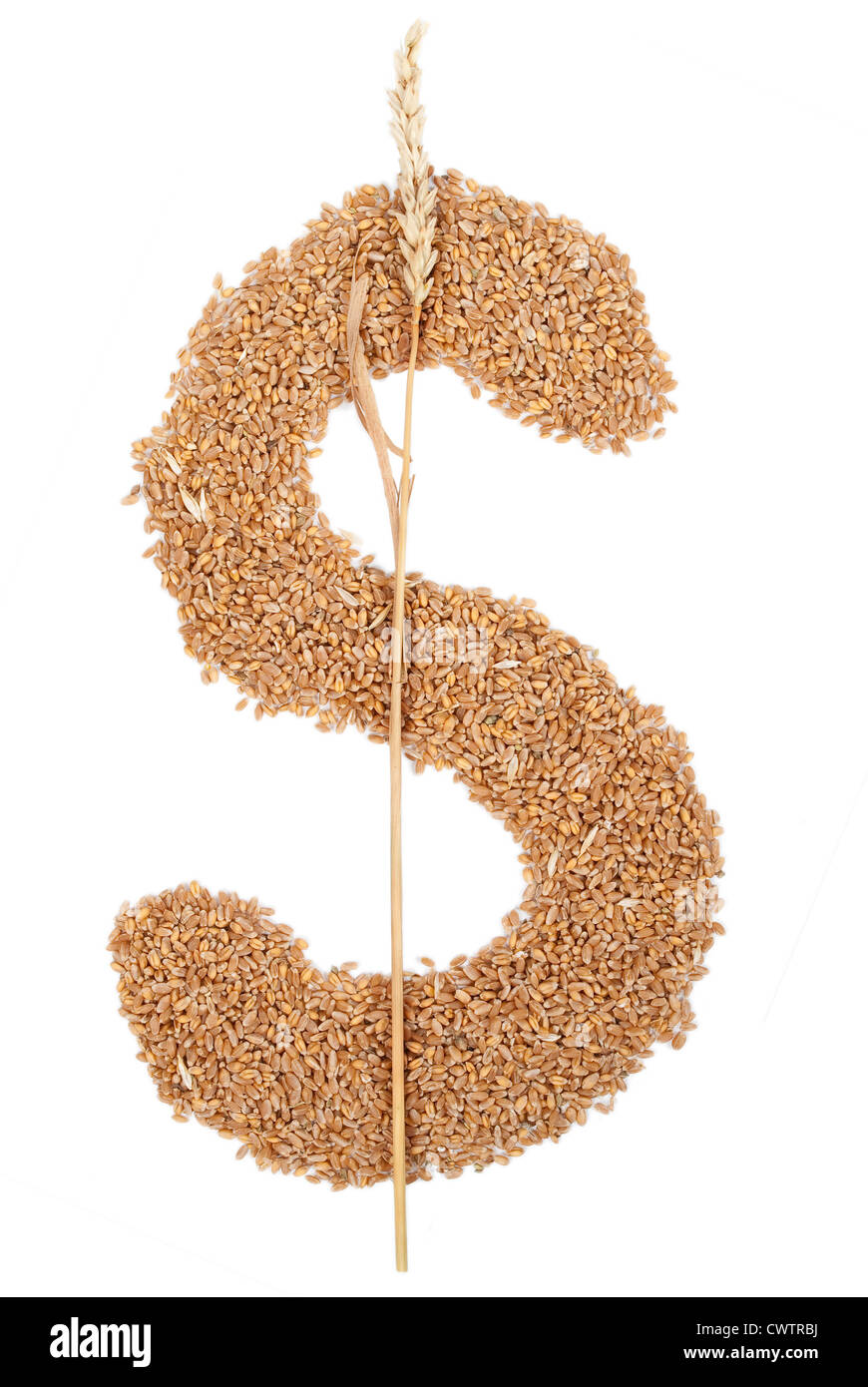 Dollar symbol made from wheat grain Stock Photo - Alamy