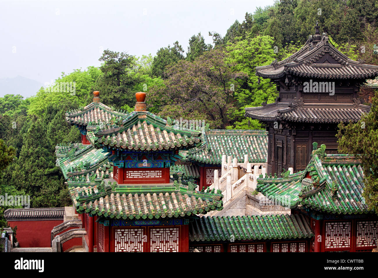 Rooftoprs of the Summer Palace. Beijing. China Stock Photo - Alamy