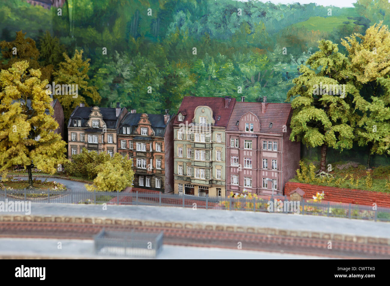 Artificial scenery of a model railway Stock Photo - Alamy