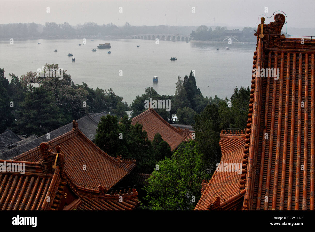 Rooftoprs of the Summer Palace. Beijing. China Stock Photo - Alamy