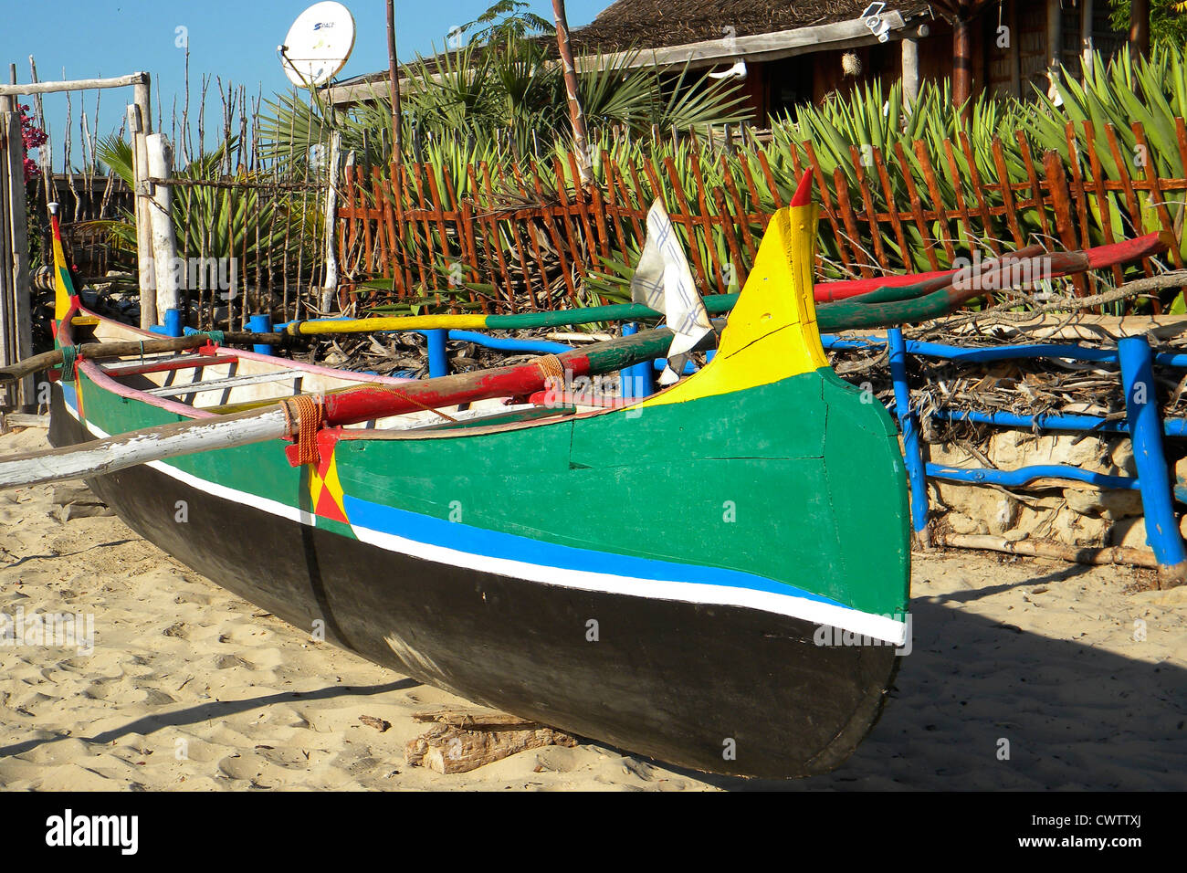 Madagascar, Indian ocean, Ifaty, traditional boat Stock Photo - Alamy