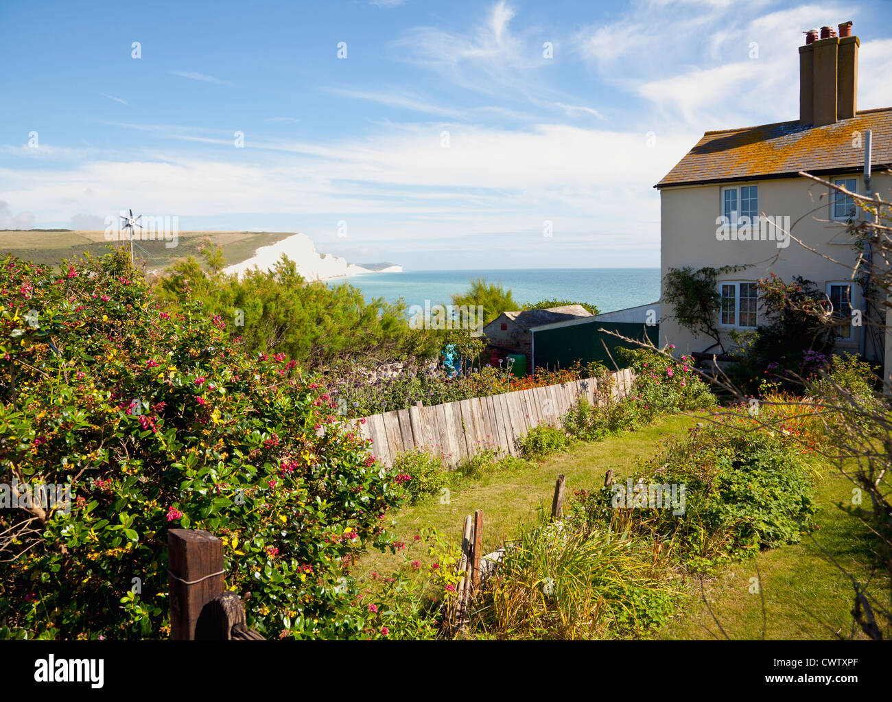 House with a sea view Stock Photo - Alamy