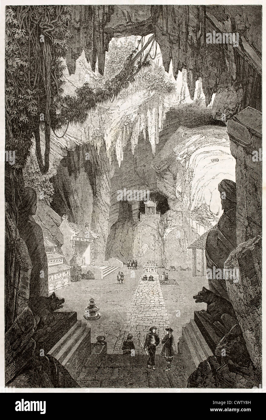 Subterranean Buddhist temple Stock Photo - Alamy