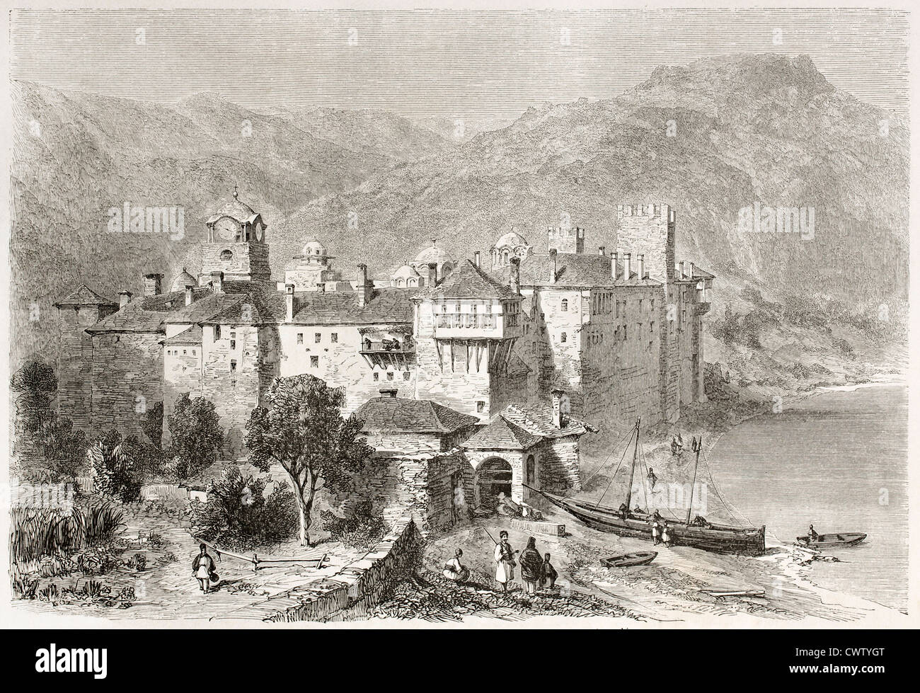 Mount athos esphigmenou hi-res stock photography and images - Alamy