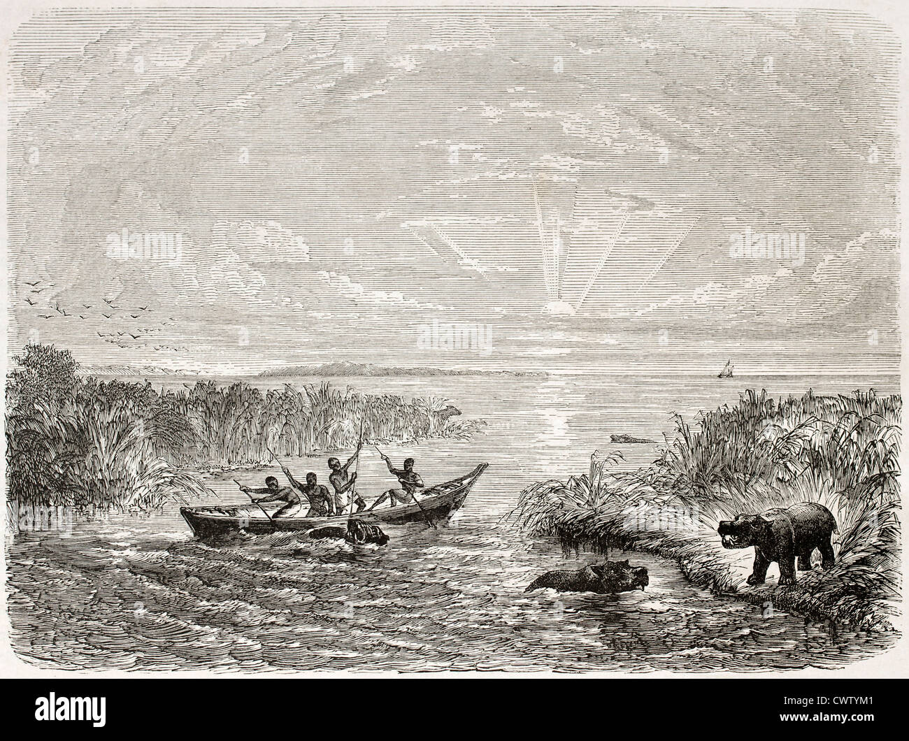 Lake Chad old view Stock Photo - Alamy