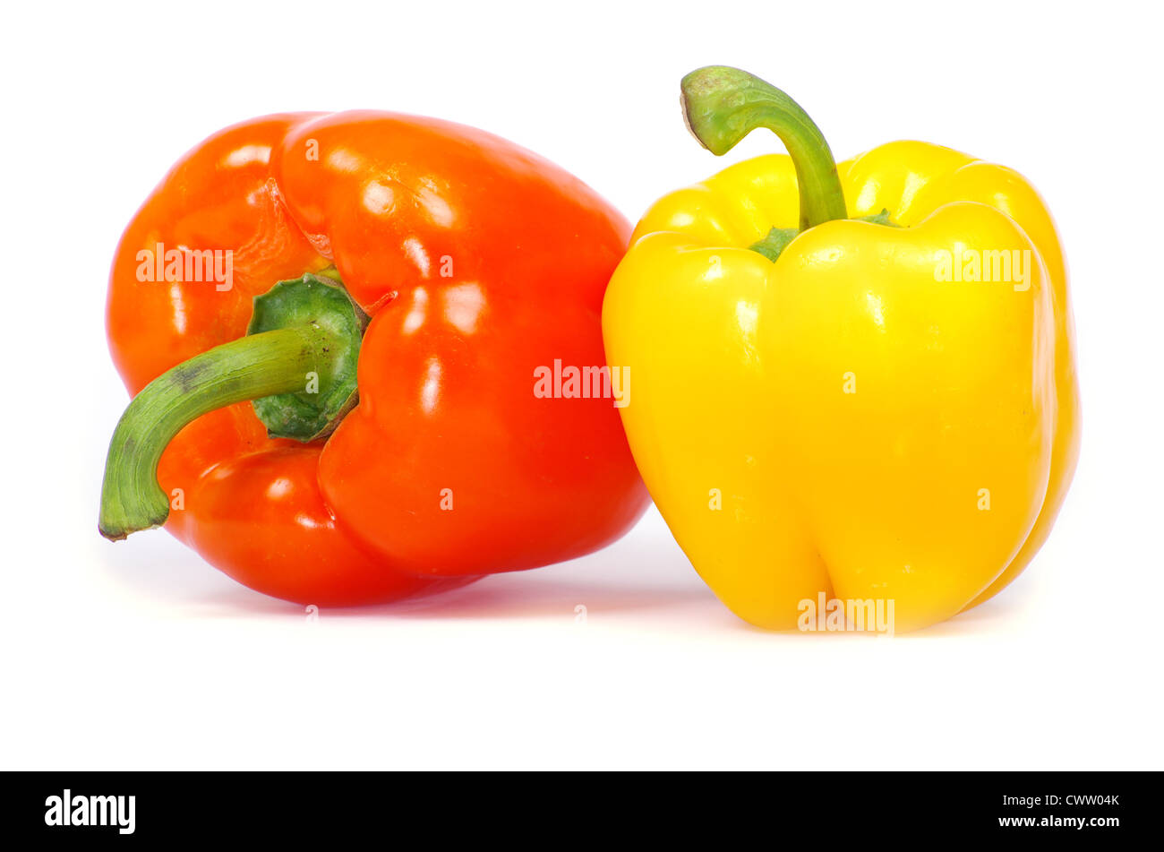 Colored pepper isolated on a white background Stock Photo - Alamy