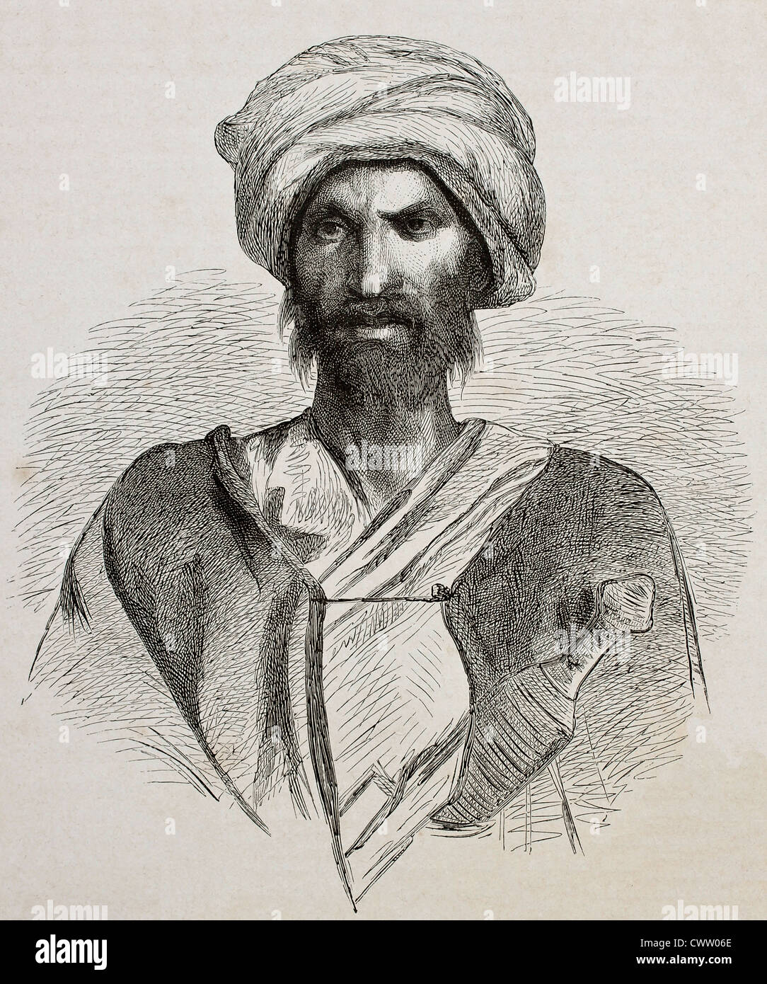 Antique illustration of a Bedouin Stock Photo - Alamy