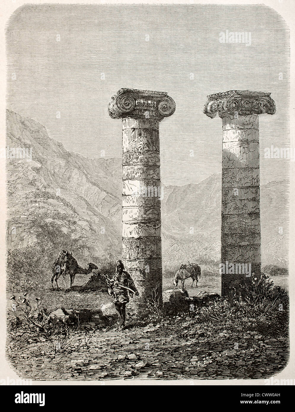 Cybele temple columns Stock Photo - Alamy