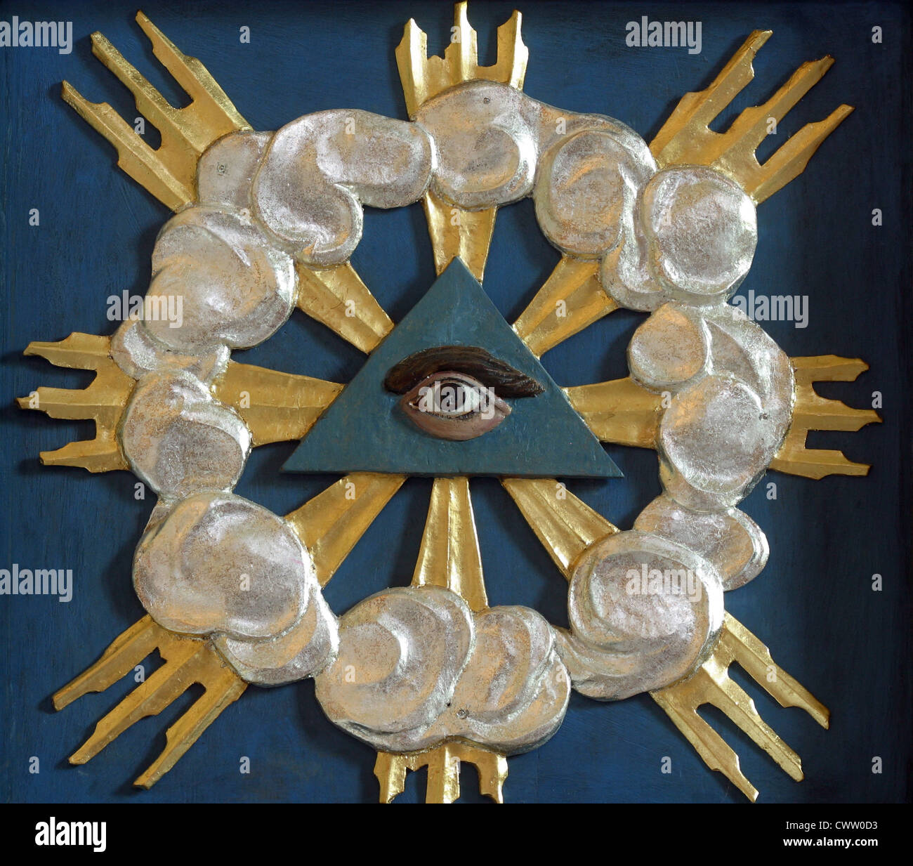 Christian religious symbol - all-seeing eye Stock Photo - Alamy