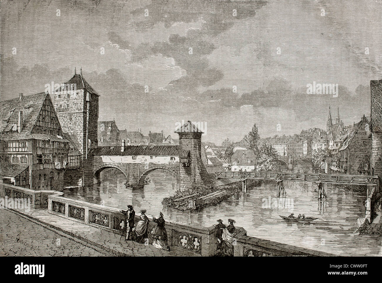 Max bridge in Nuremberg Stock Photo - Alamy