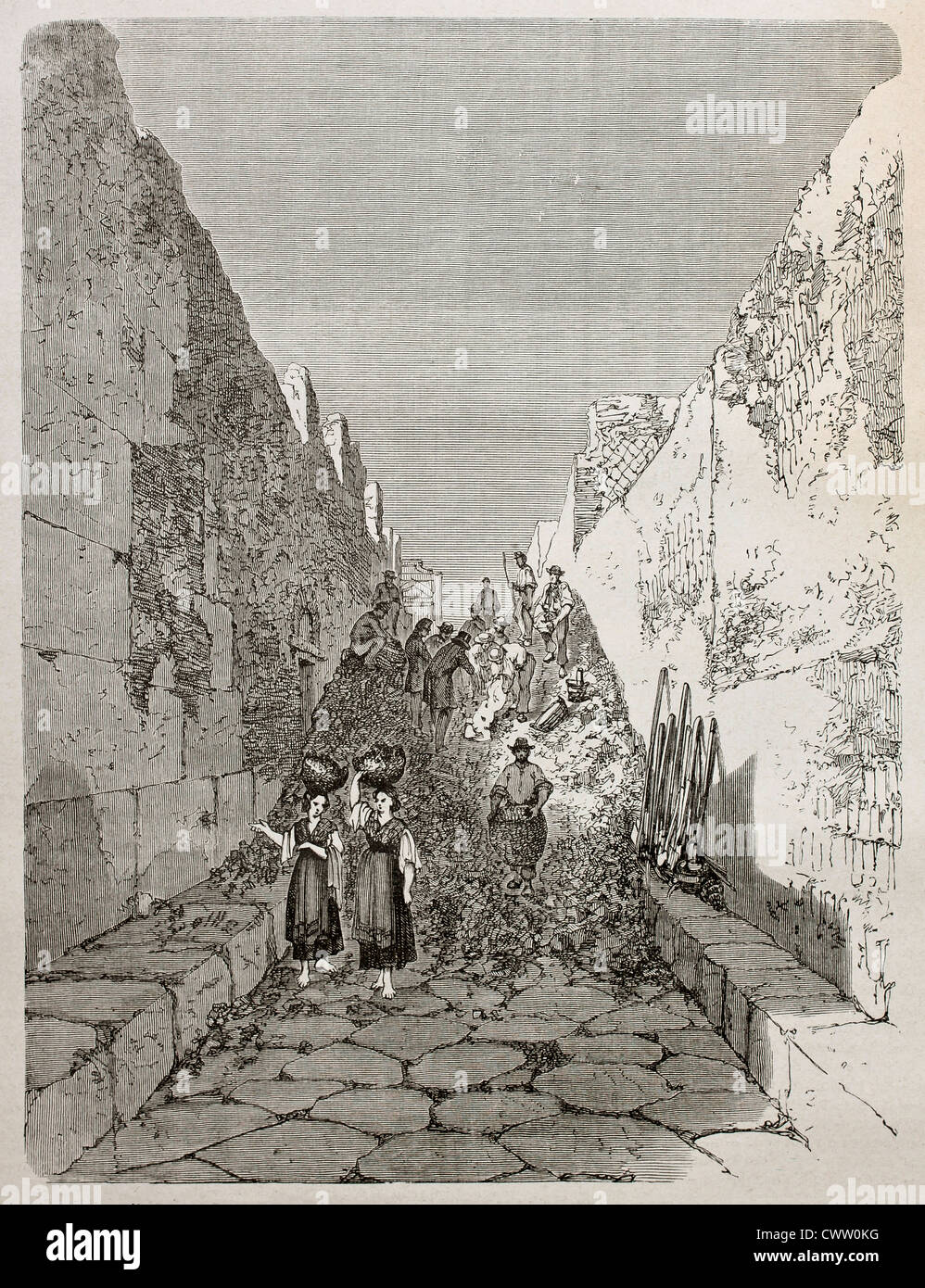 Ancient roman road drawing hi-res stock photography and images - Alamy