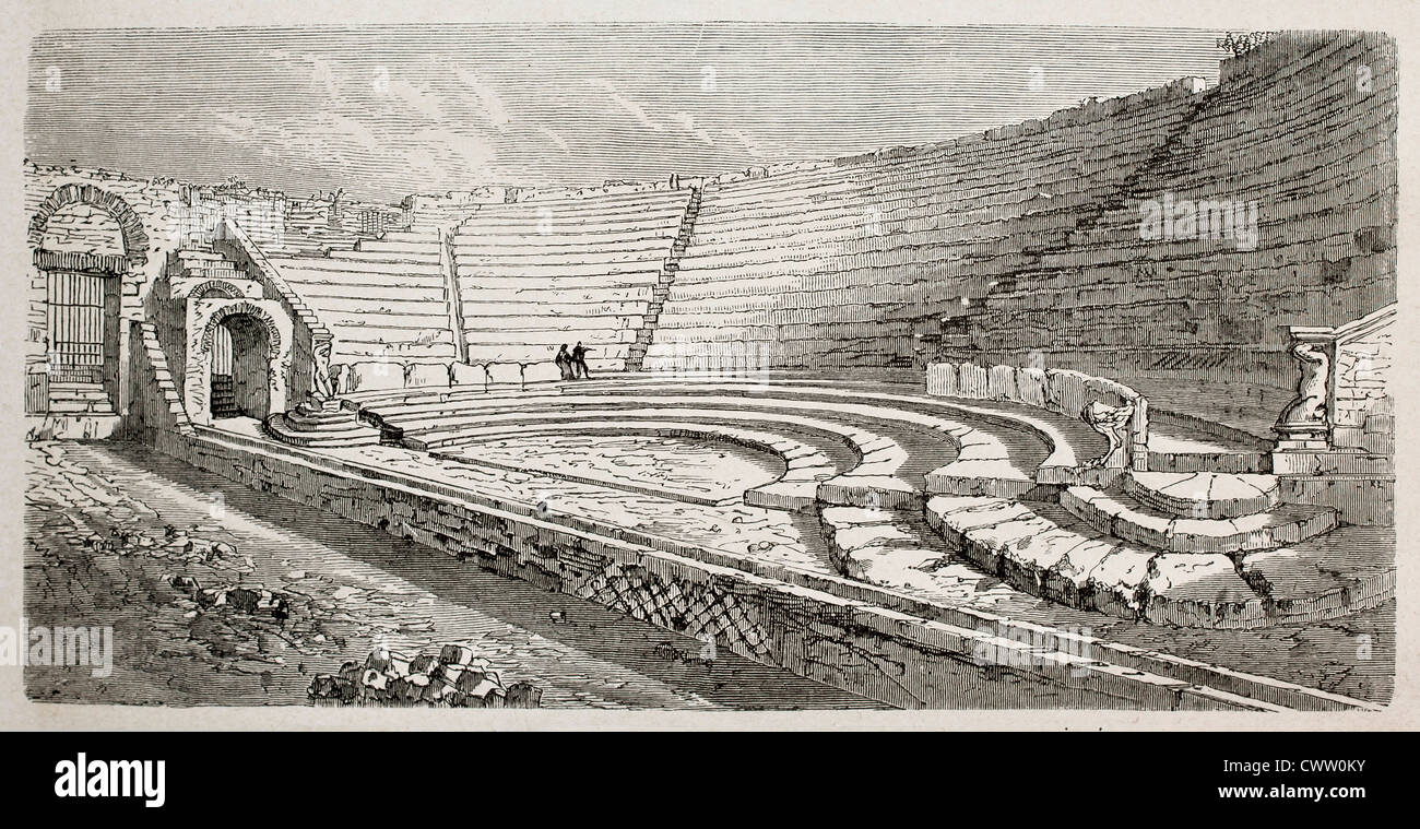 Pompeii small theater Stock Photo - Alamy