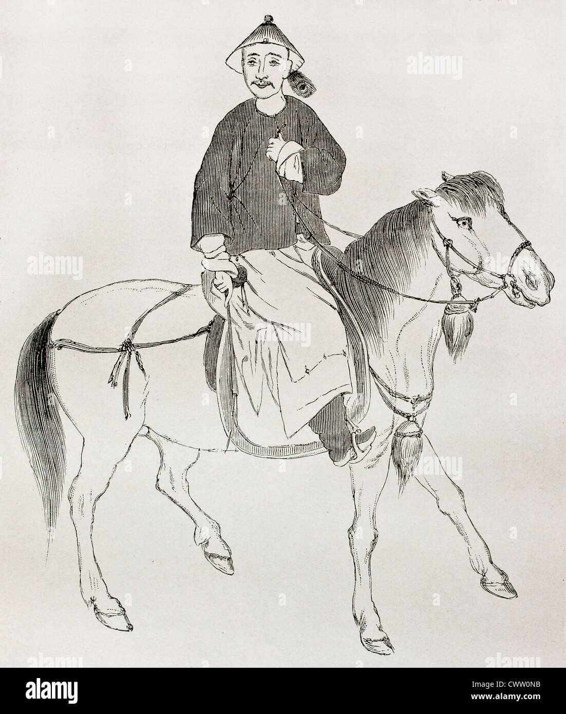 equestrian portrait of San-Ko-Li-Tsin Stock Photo - Alamy