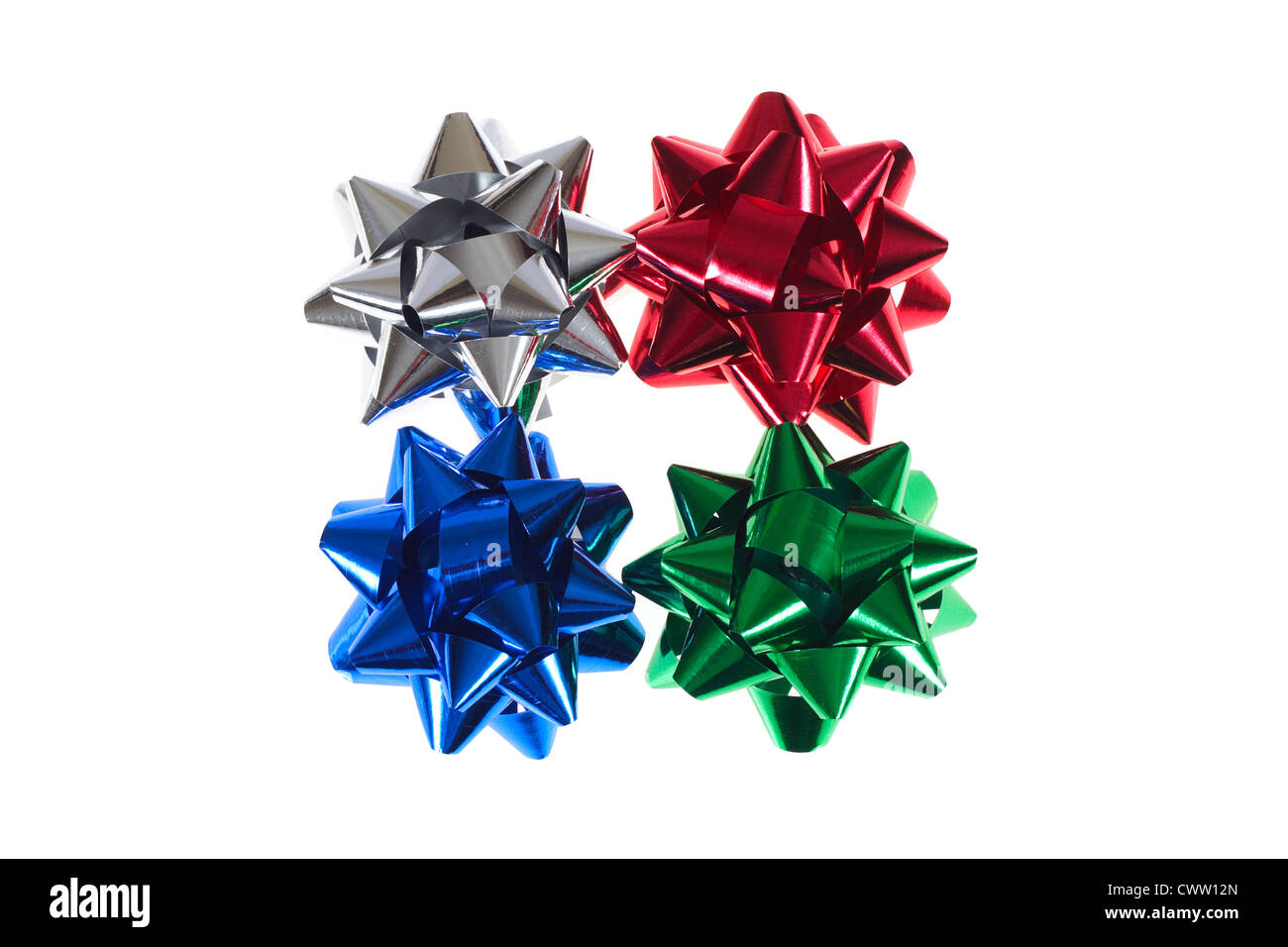 shiny bows photo on the white background Stock Photo - Alamy
