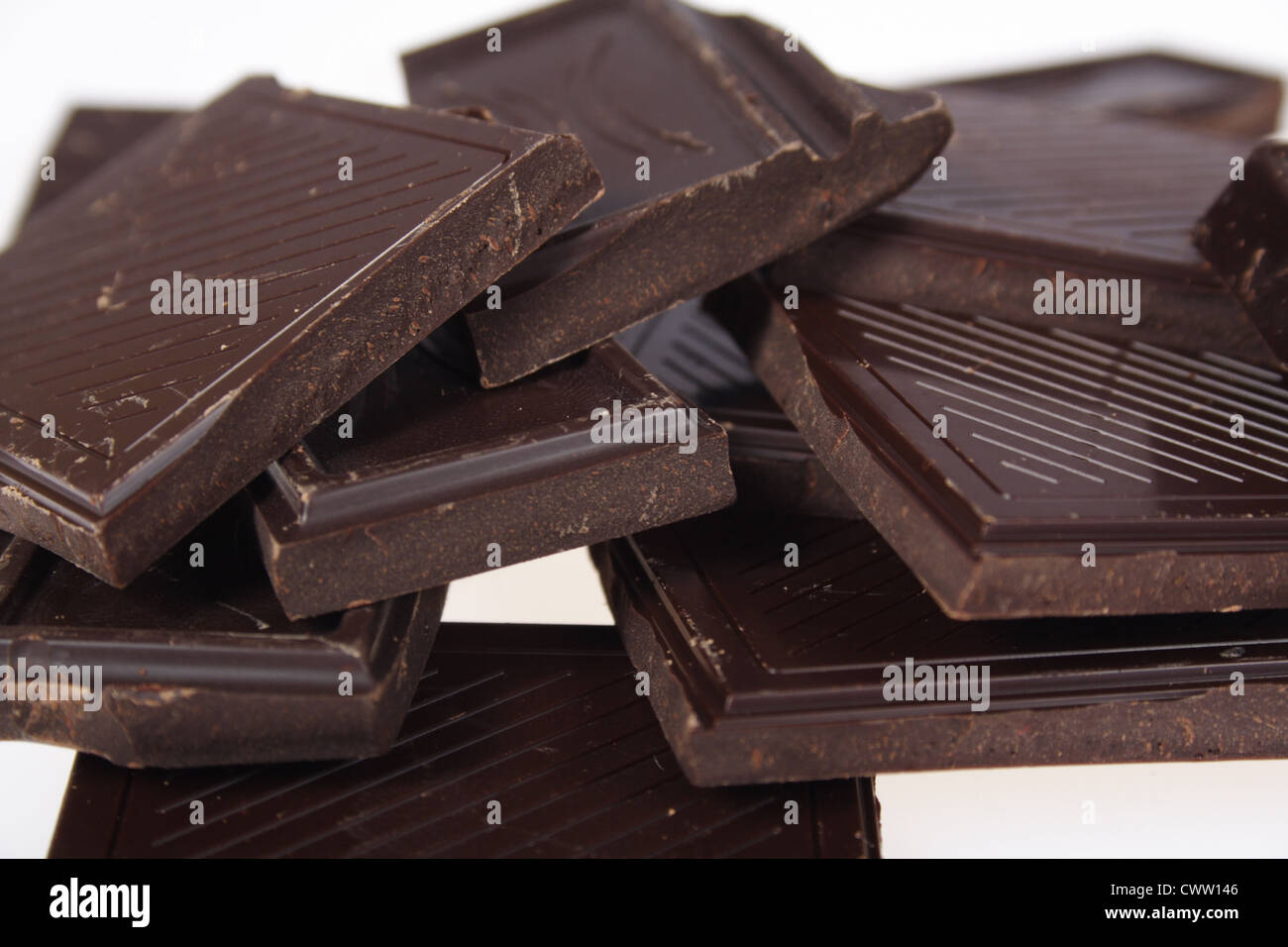 bitter chocolate, photo on the white background Stock Photo - Alamy