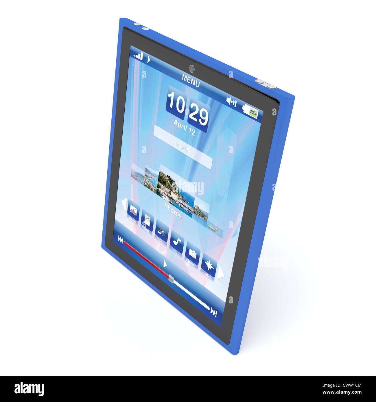 Tablet isolated on white background Stock Photo - Alamy