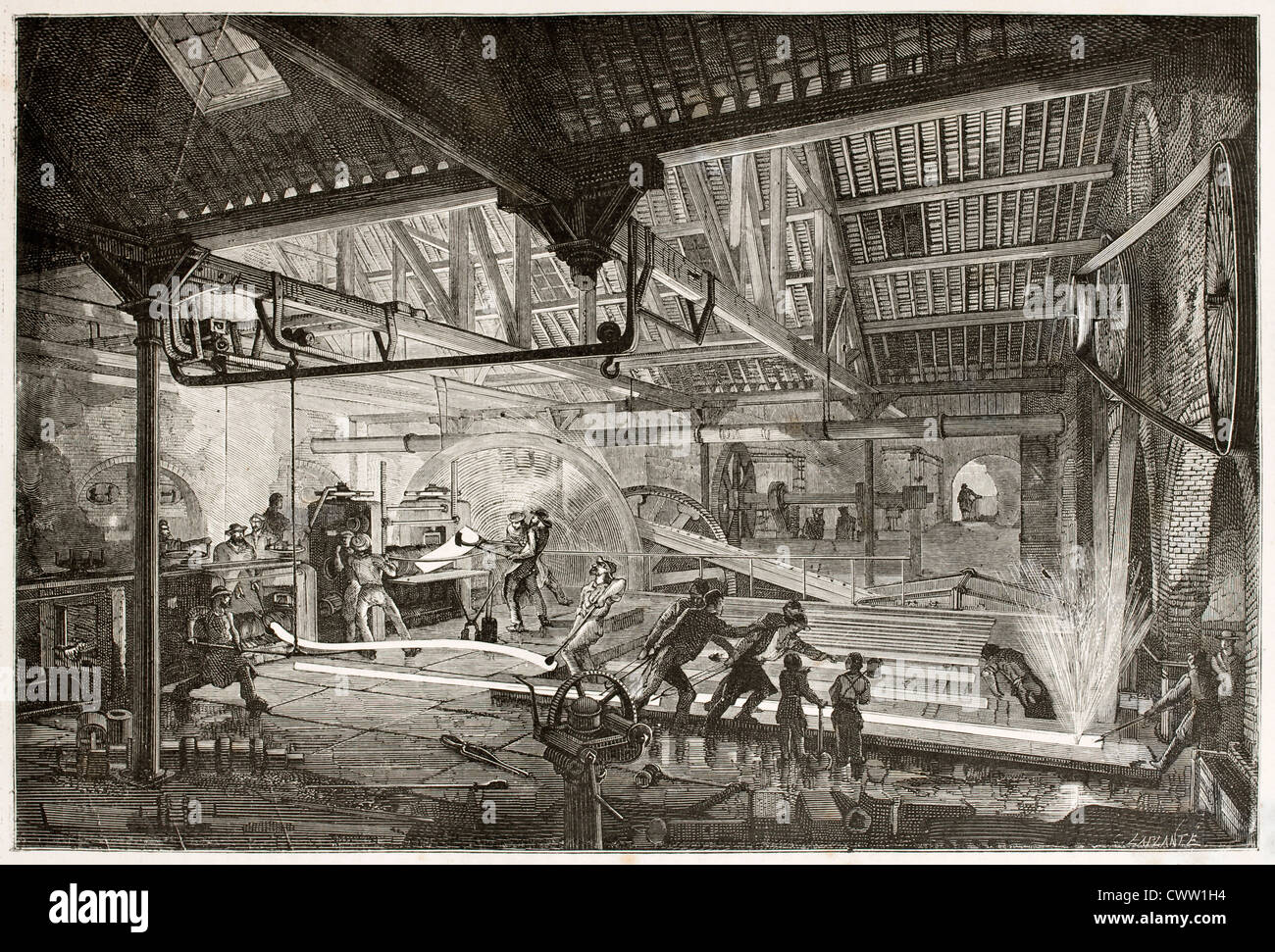 Rails forging workshop Stock Photo - Alamy