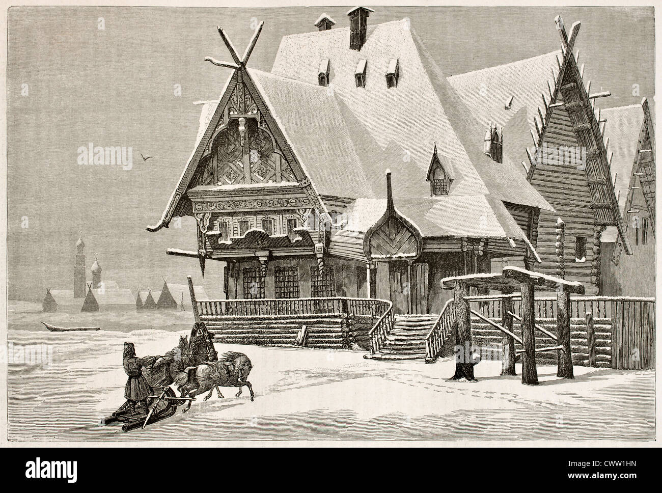 Russian inn illustration hi-res stock photography and images - Alamy