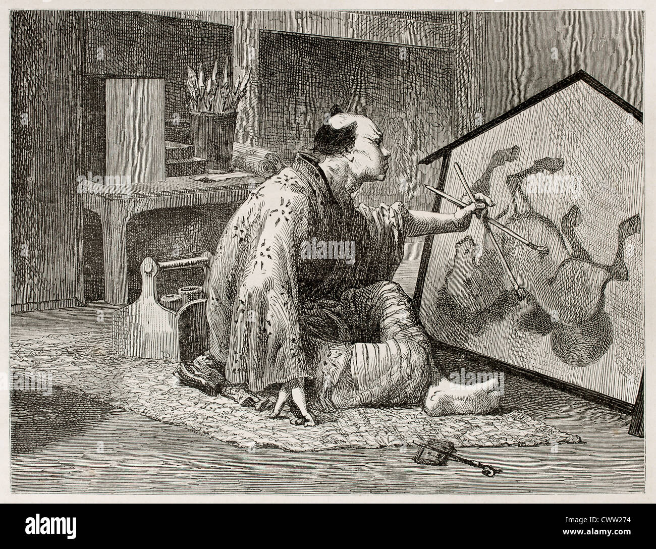 Ancient japan painting hi-res stock photography and images - Alamy